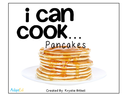 Visual Recipe: Pancakes Special Education SymbolStix Editable ...