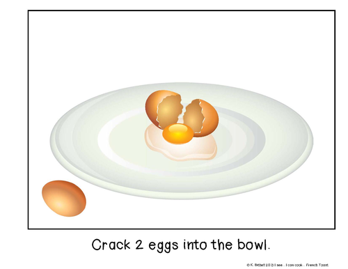 Visual Recipe: French Toast Special Education SymbolStix Editable ...