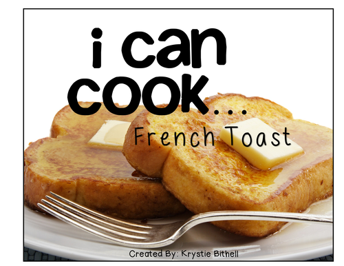 Visual Recipe: French Toast Special Education SymbolStix Editable ...