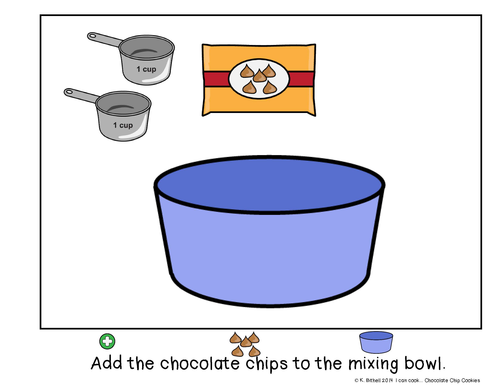 Cooking Visual Recipe: Chocolate Chip Cookies Special Education ...