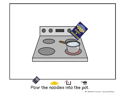 Cooking Visual Recipe: Macaroni and Cheese Special Education Editable ...