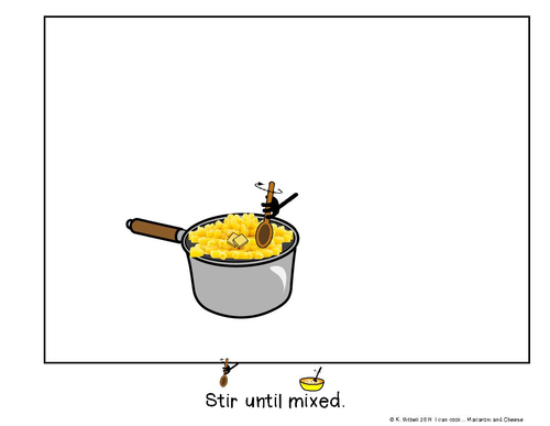 Cooking Visual Recipe: Macaroni and Cheese Special Education Editable ...