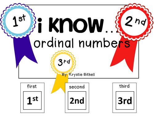 ORDINAL NUMBERS: 1st, 2nd, 3rd, Adapted Book Special Education Autism ...