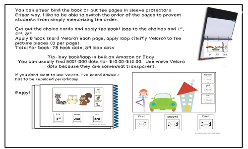 ORDINAL NUMBERS: 1st, 2nd, 3rd, Adapted Book Special Education Autism ...