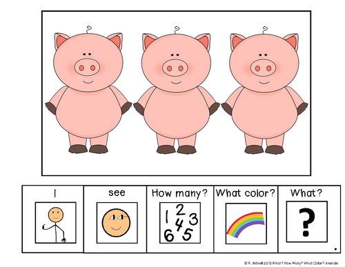 I see...How Many? Color? What? Farm Adapted Book Special Education ...