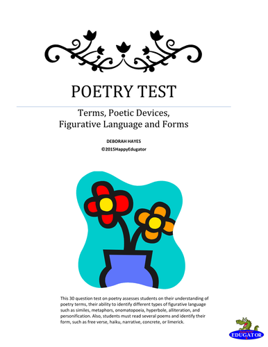 Poetry Test | Teaching Resources