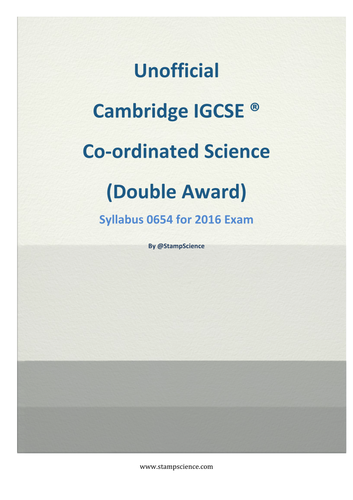 2016-2018 IGCSE Coordinated/Combined Science Revision guide bundle ...