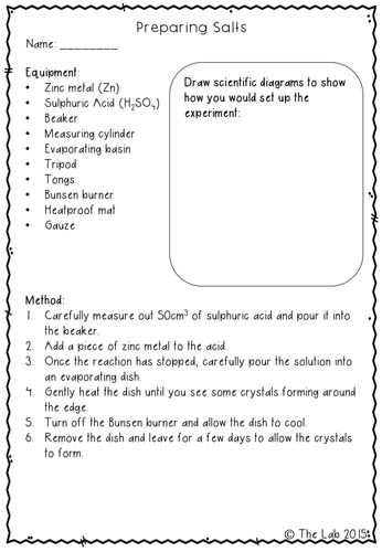Preparing Salts | Teaching Resources