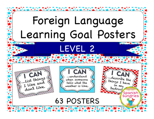 Foreign Language Learning Goal Posters: Novice-Mid | Teaching Resources