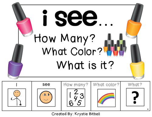 How Many? Color? What? Adapted Book Bundle Special Education Autism ...