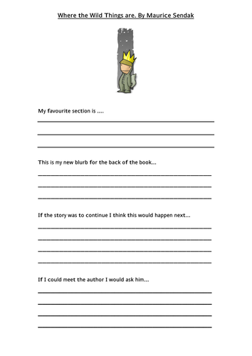 Where The Wild Things Are Resource Pack | Teaching Resources