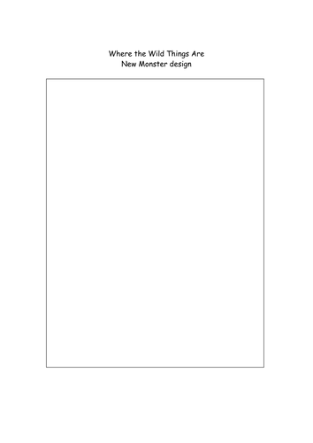Where The Wild Things Are Resource Pack | Teaching Resources