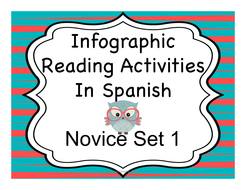 Spanish Infographic Reading Activities - Novice Set 1 | Teaching Resources