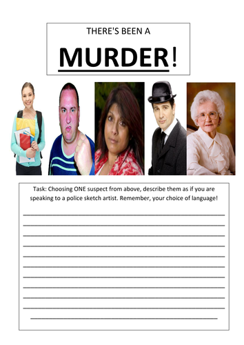 Year 9 Murder Mystery: Language Focus | Teaching Resources