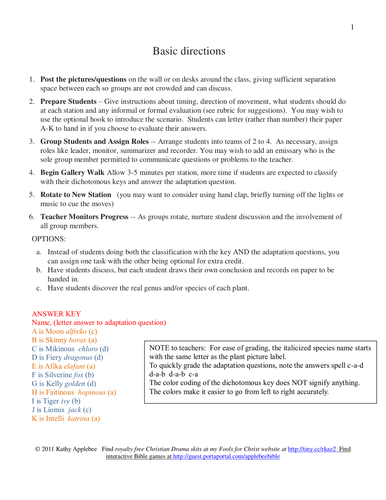 Leaf dichotomous key, plant adaptation gallery walk | Teaching Resources