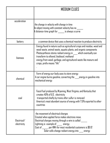 Force, Motion, Energy & Work bingo | Teaching Resources