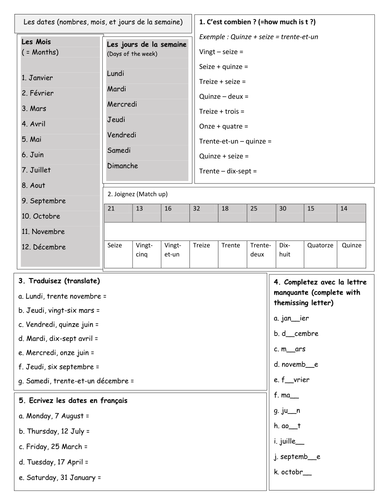 KS2/3 French - Dates / Birthdays for absolute beginners | Teaching ...