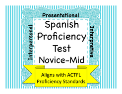 Spanish Proficiency or Placement Test: Novice-Mid | Teaching Resources