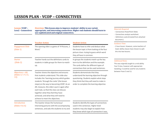 VCOP - Connectives | Teaching Resources VCOP - Connectives | Teaching Resources