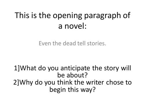 'Revolver' by Marcus Sedgwick: opening lesson, pre-reading | Teaching ...