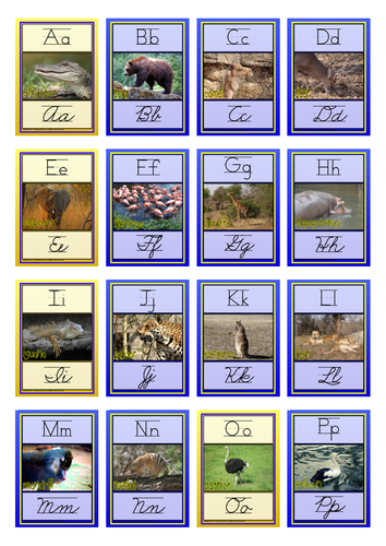 Alphabet Animal Posters Zaner Bloser Style | Teaching Resources
