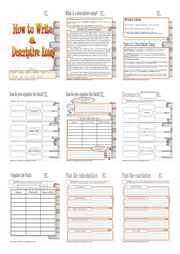 How to Write a Descriptive Essay | Teaching Resources