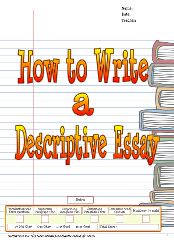 How to Write a Descriptive Essay | Teaching Resources