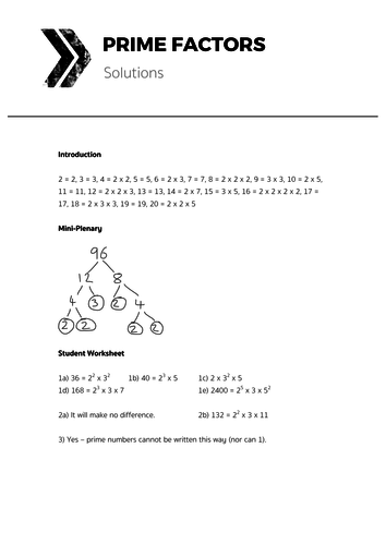 Prime Factors - Complete Lesson | Teaching Resources