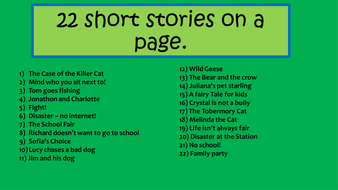 Mini short stories wtih exercises. | Teaching Resources