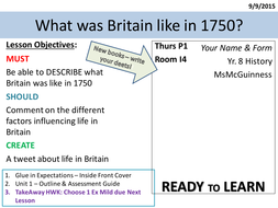 What was Britain like in 1750? by niamhmcguinness | Teaching Resources