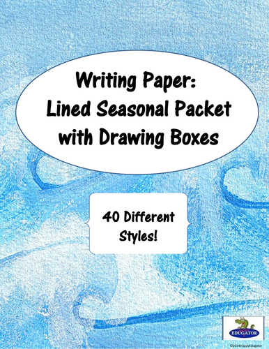 Writing Paper Lined Paper Seasonal Packet with Drawing Boxes | Teaching ...