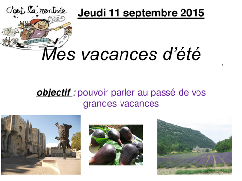 Mes vacances d'ete | Teaching Resources