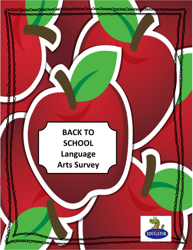 Back To School Language Arts Survey | Teaching Resources