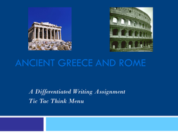 Ancient Greece and Rome Tic Tac Think | Teaching Resources