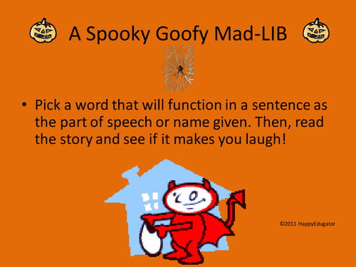 Halloween Spooky Goofy PowerPoint | Teaching Resources