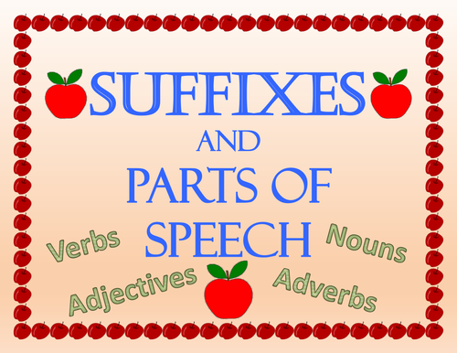 Suffixes for Parts of Speech Posters | Teaching Resources