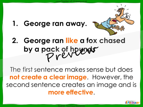 Similes - Year 5 and 6 | Teaching Resources