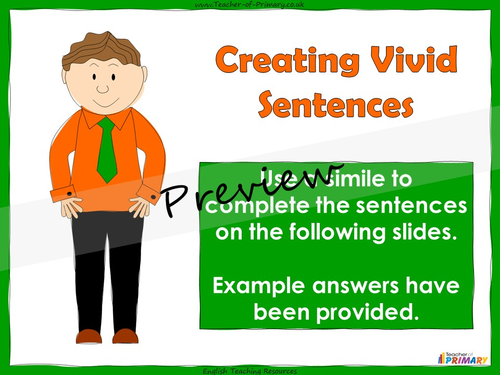 Similes - Year 5 and 6 | Teaching Resources