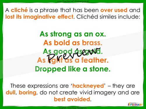 Similes - Year 5 and 6 | Teaching Resources