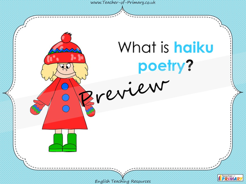 Winter Haiku Poetry - Year 5 and 6 | Teaching Resources