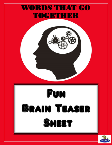 Critical Thinking Brain Teaser Sheet | Teaching Resources
