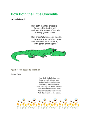 Poetry - Writing a Parody Poem Activity | Teaching Resources