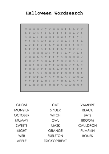 3 Halloween wordsearches | Teaching Resources