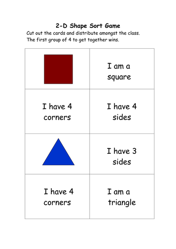 2D Shape Key Stage 2 Resource Pack | Teaching Resources