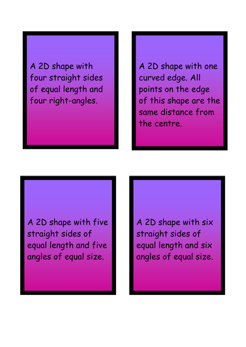 2D Shape Key Stage 2 Resource Pack | Teaching Resources