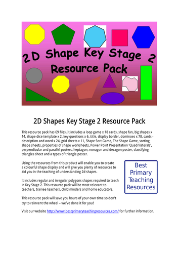 2D Shape Key Stage 2 Resource Pack | Teaching Resources