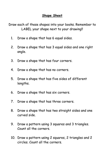 2D Shape Key Stage 2 Resource Pack | Teaching Resources