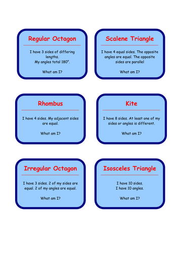 2D Shape Key Stage 2 Resource Pack | Teaching Resources
