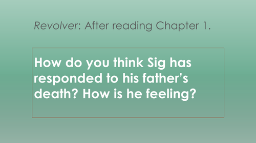 'Revolver' by Marcus Sedgwick: after reading Chapter 1. | Teaching ...