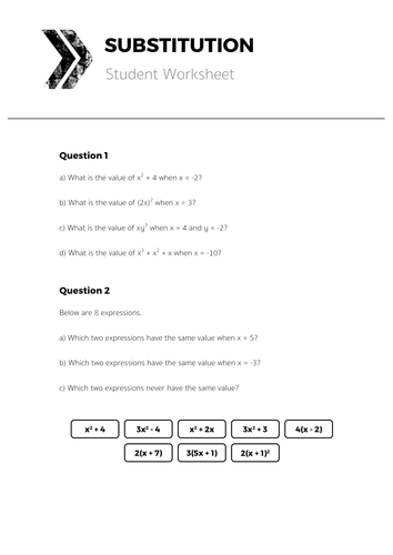Substitution - Complete Lesson | Teaching Resources